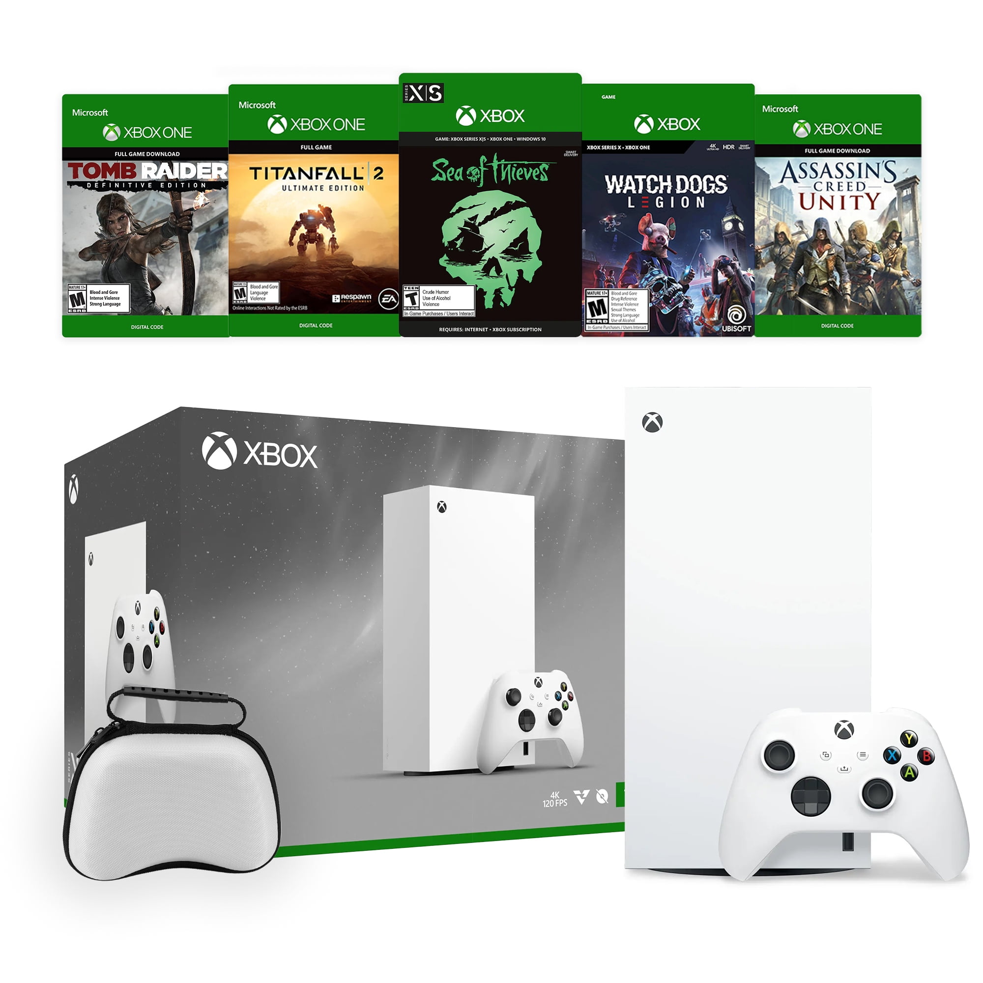 Microsoft Xbox Series X 1TB All-Digital Robot White Console and Wireless Controller Bundle with ...