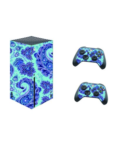 Microsoft Xbox Series X BLUE PAISLEY Console Skin THIS IS NOT A CONSOLE ...