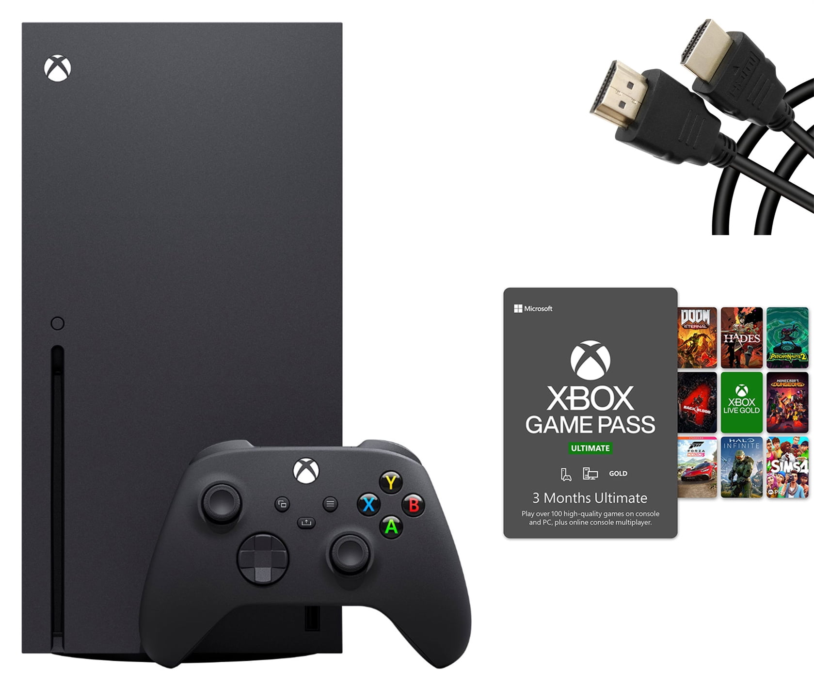 Microsoft Xbox Series X Bundle with Wireless Controller, 3 Month Game ...