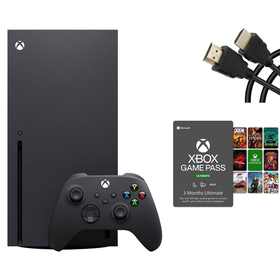 Microsoft Xbox Series X Bundle with Wireless Controller, 3 Month Game ...