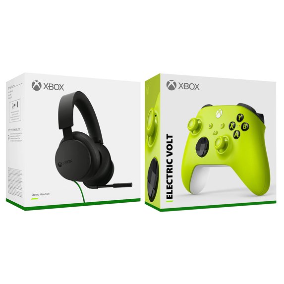 Microsoft Xbox Gaming Accessories: Wireless Controller & Wired Stereo ...