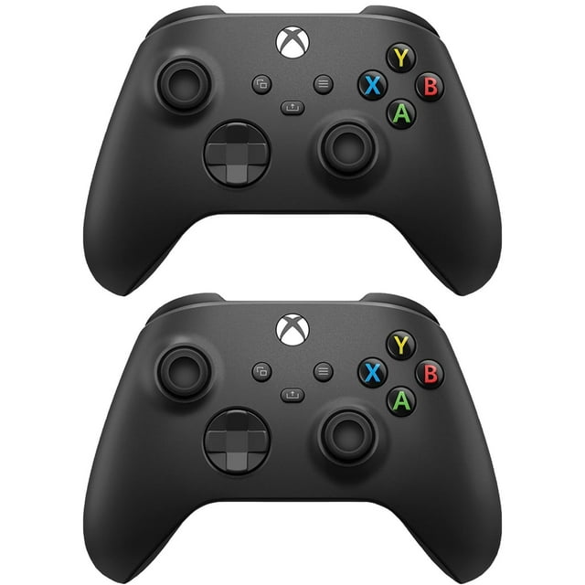Microsoft Xbox Wireless Bluetooth Controllers with USB, Carbon Black, 2 ...