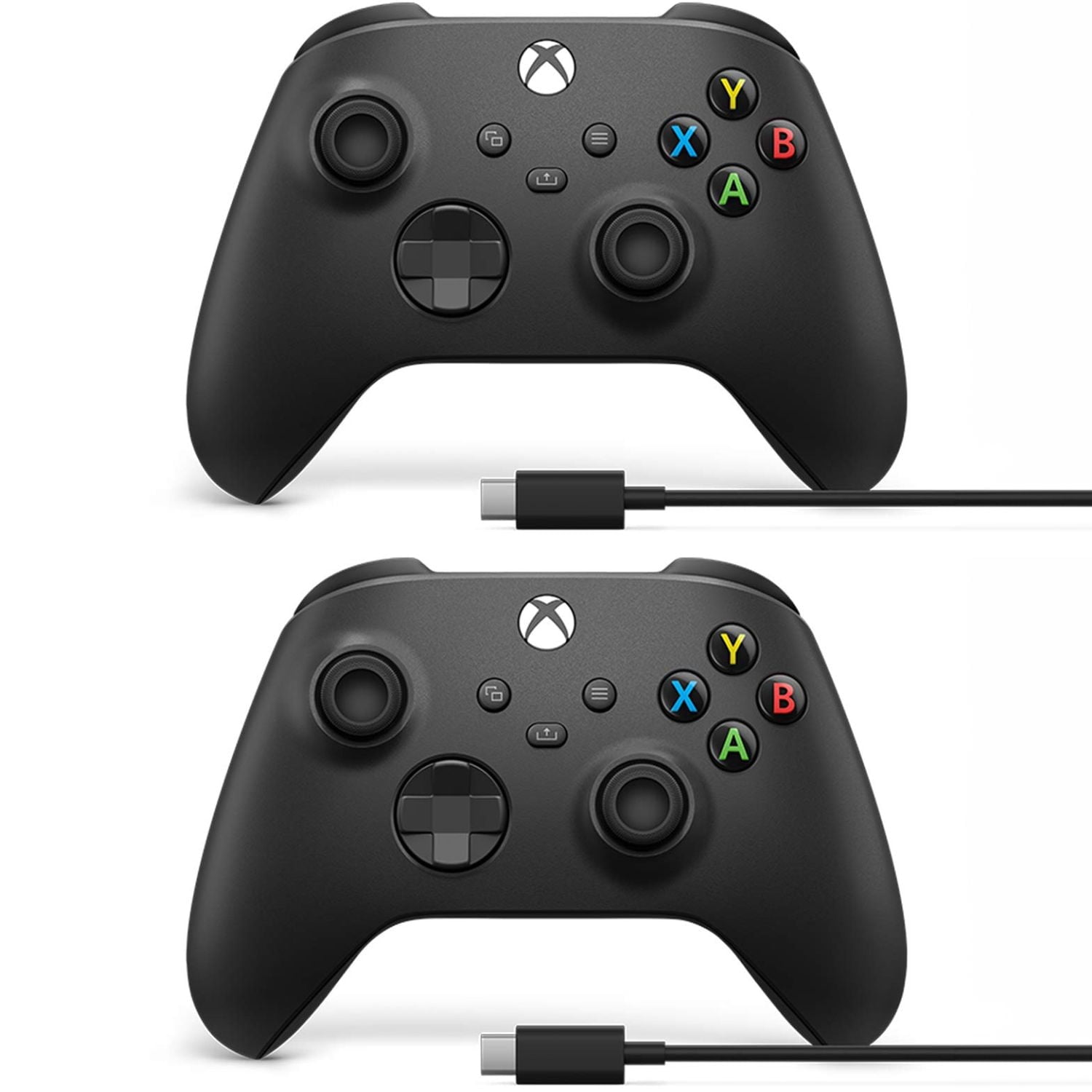 Microsoft Xbox Wireless Controller w/ USB-C Cable for PC, Carbon Black ...