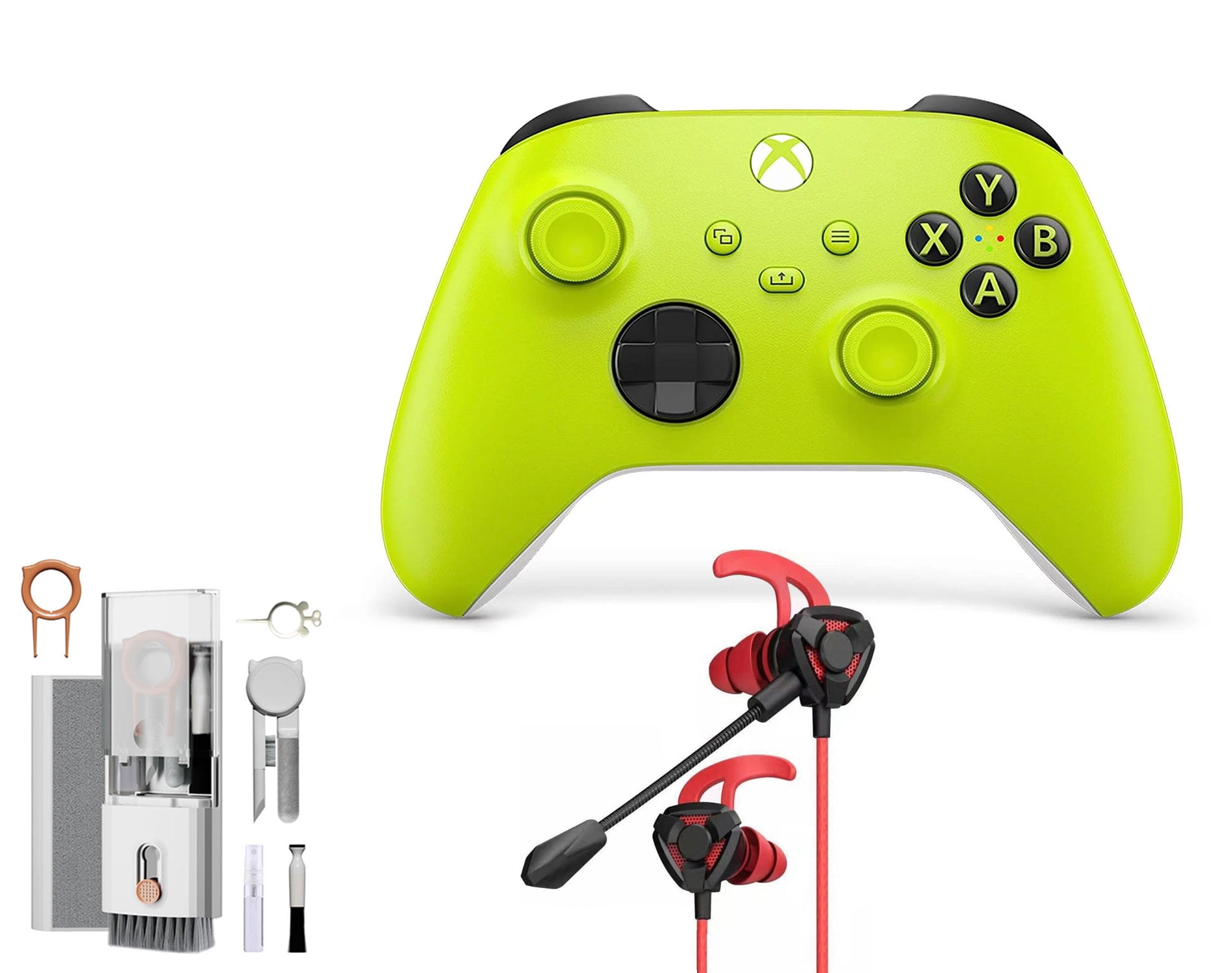 Microsoft Xbox Wireless Yellow Controller for Xbox Console + Wired ...