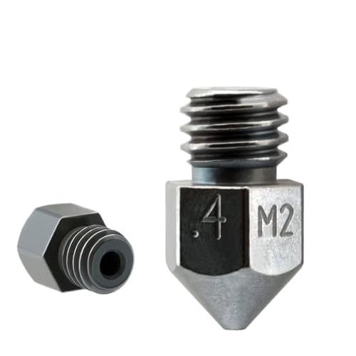 Microswiss MK8 Plated M2 Hardened High Speed Steel Nozzle (.4mm ...