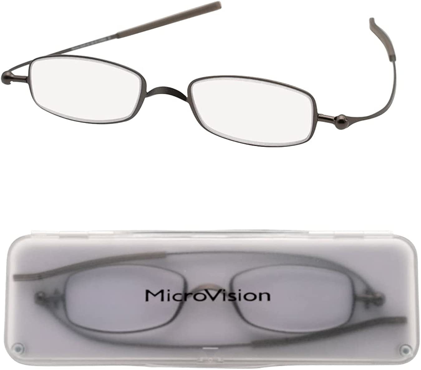 Microvision Optical Flat Fold Ion Reading Glasses With Patented Rolling ...