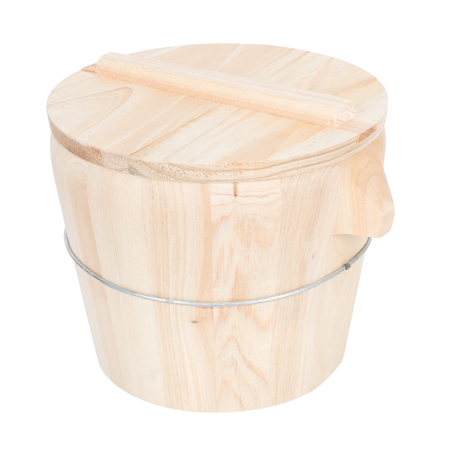 Microwavable Cedar Wood Steamed Rice Barrel Steamed Rice Bucket 25x21cm ...