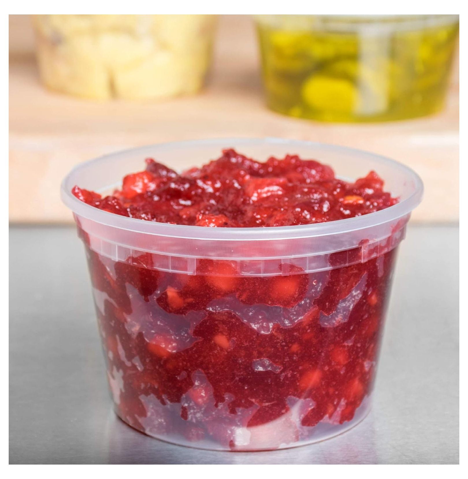 Microwavable Hot and Cold Translucent Plastic Deli Food Storage ...