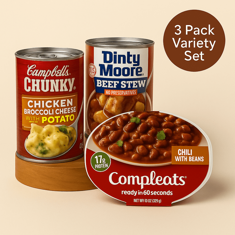 Microwavable Meal Sampler – 3-Pack from Hormel, Dinty Moore & Campbell ...