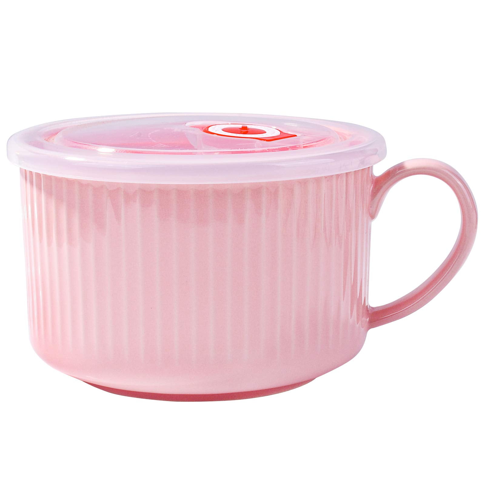 Microwavable Soup Bowl with Handle and Lid 30.4 OZ Ceramic Cereal Bowls ...