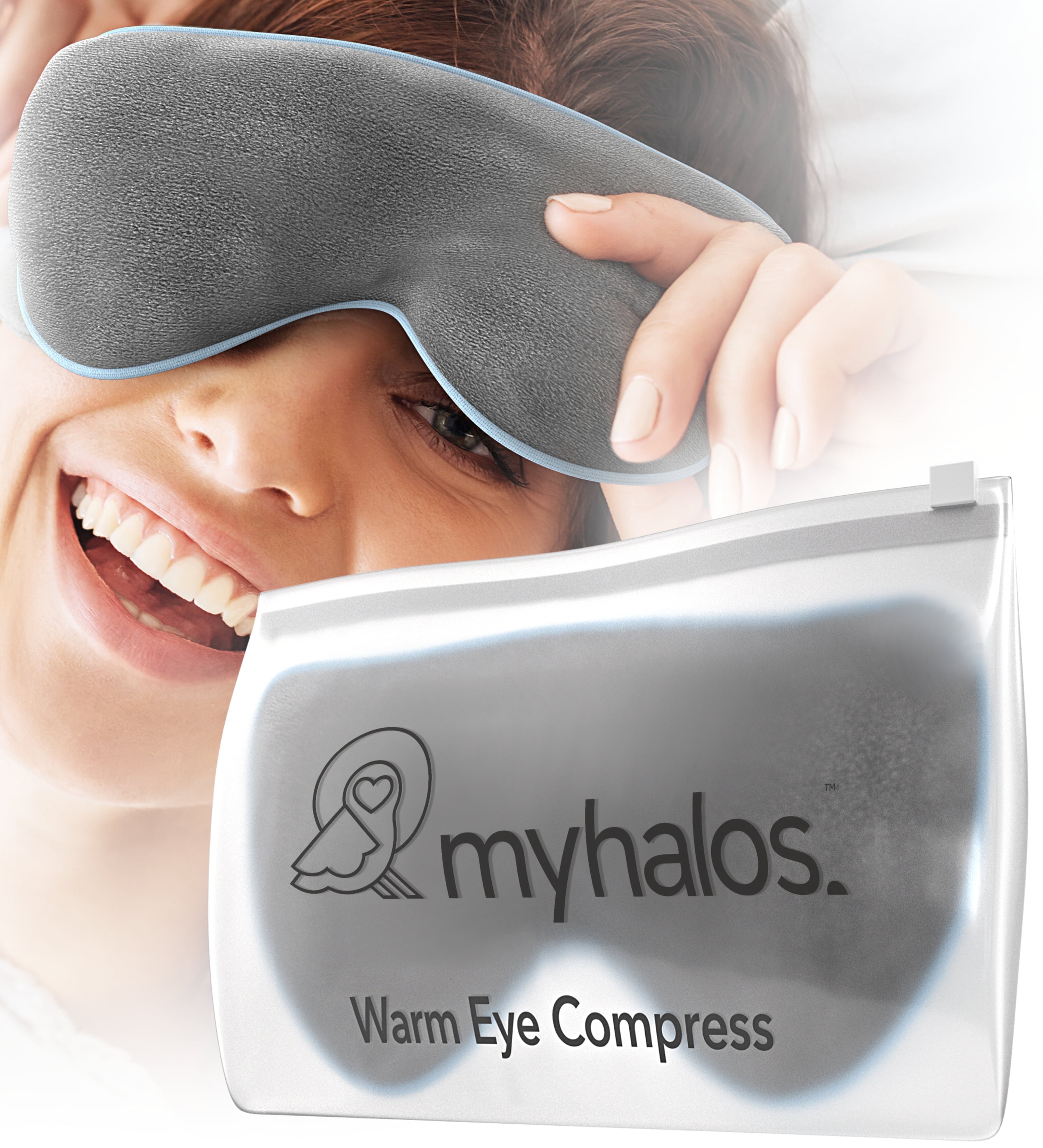 myhalos Moist Heat Eye Compress, Microwavable Heated Eye Mask for Dry ...