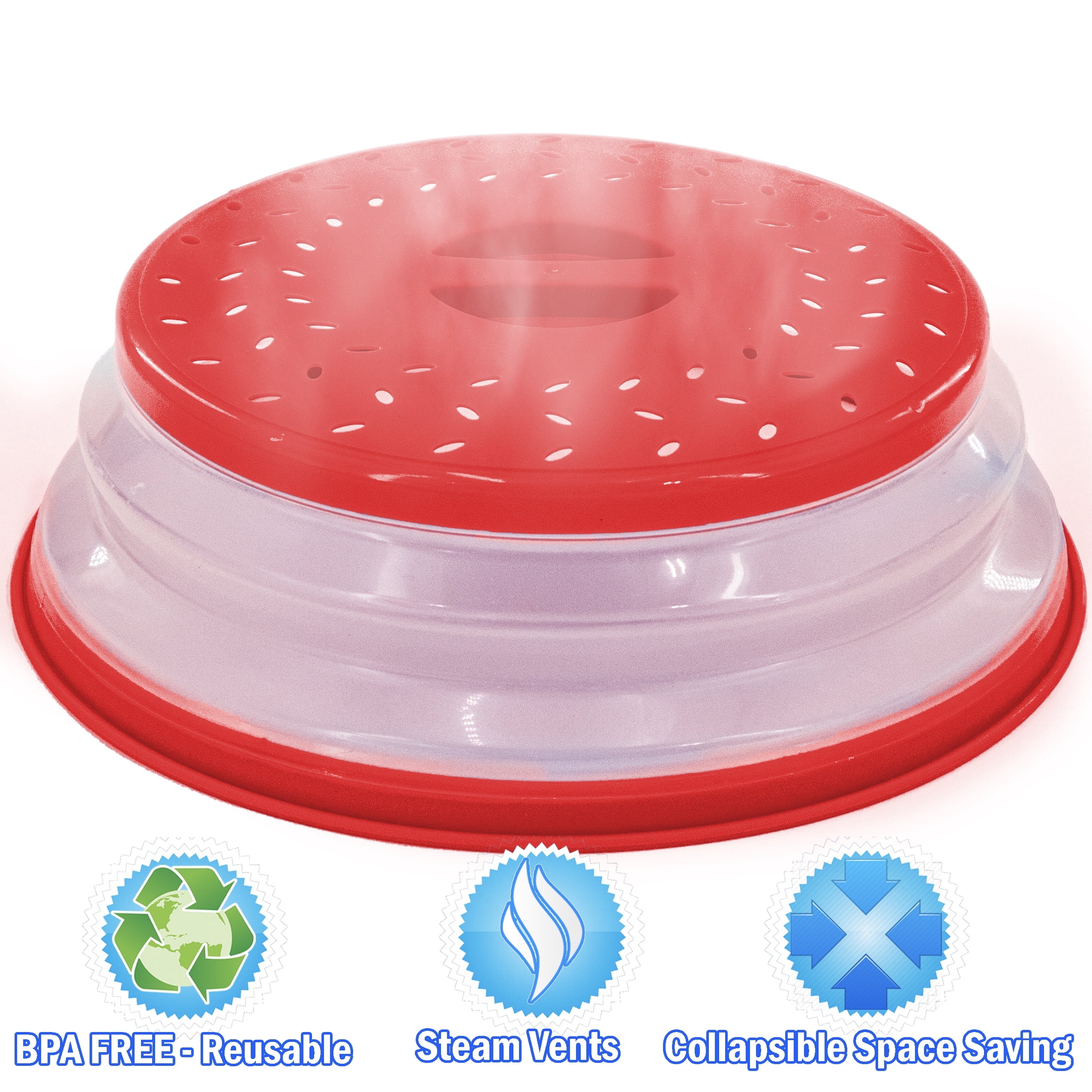 Microwave Anti Splatter Guard Cover - Collapsible Lid for Food ...