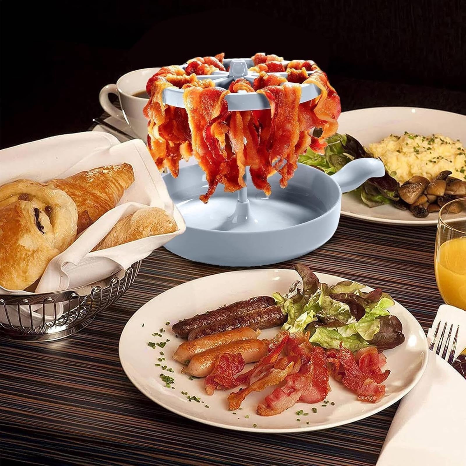 Microwave Barbecue Grill,Bacon Rack for Microwave,Bacon Wizard ...