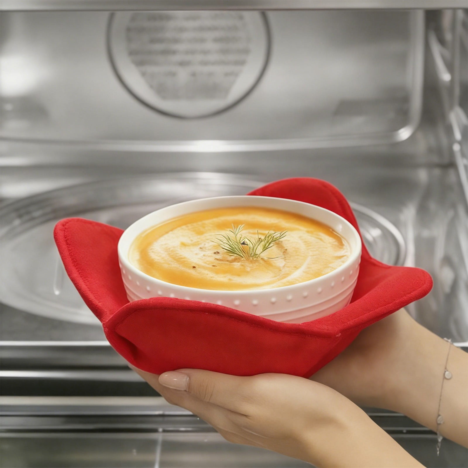 Microwave Bowl Cozy Heating Bowl Holder Reusable Hot Pad Pot Holder ...