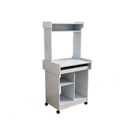 Computer Cart Mobile Workstation Computer Monitor Cart Office Cart with ...