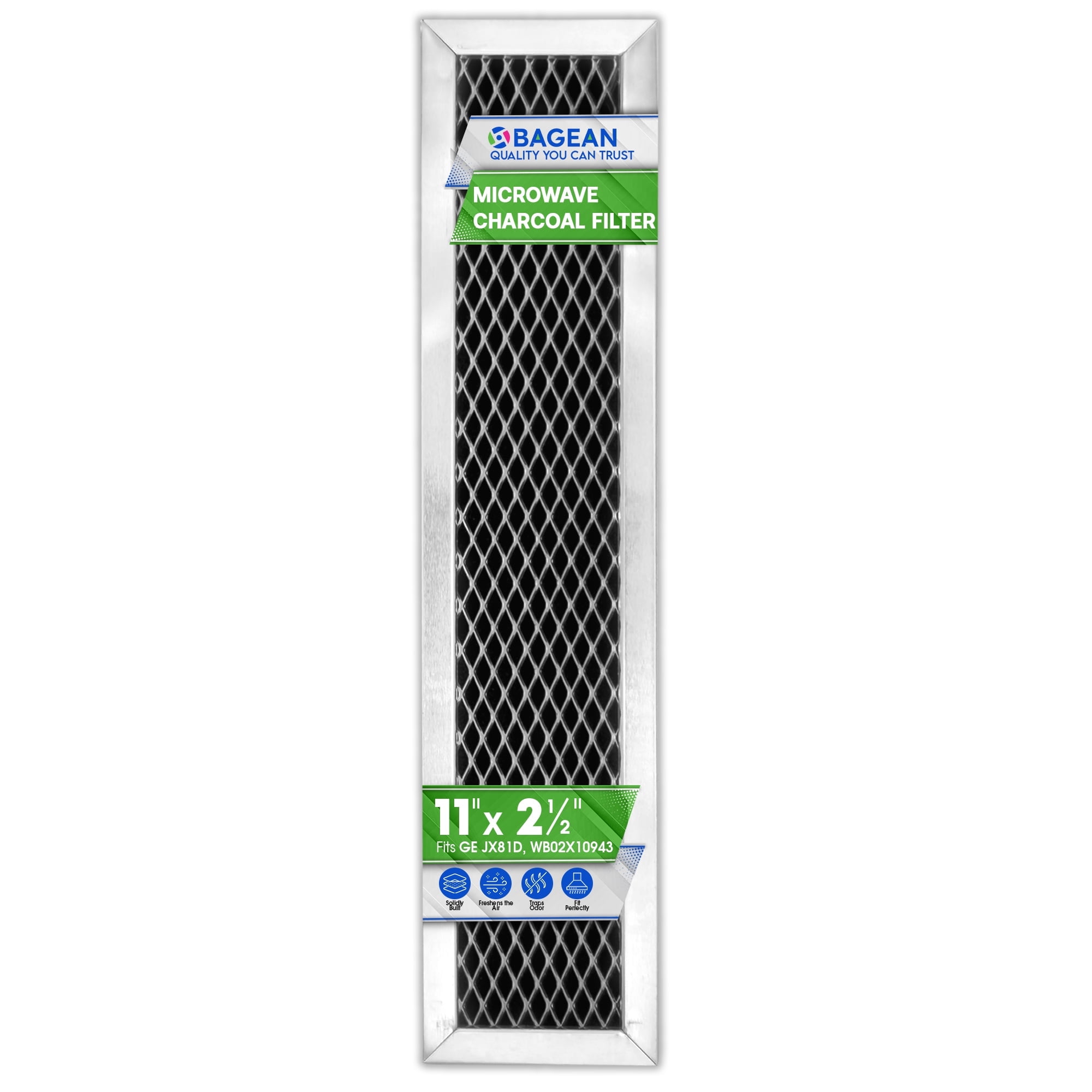 Microwave Charcoal Filter 11.02” x 2.52” for JX81D WB02X10943 GE ...