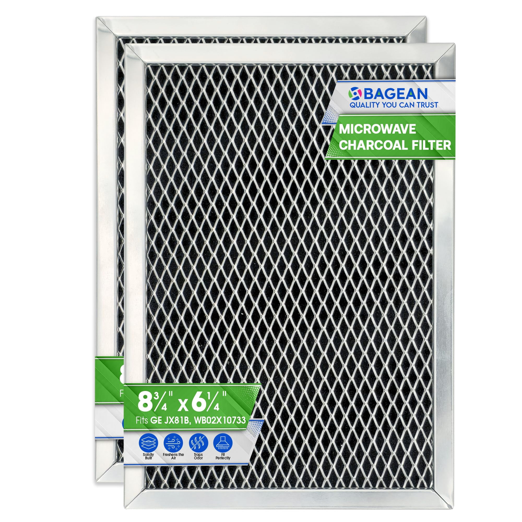 Microwave Charcoal Filter 8.7” x 6.23”- JX81B WB02X10733 GE Microwave ...