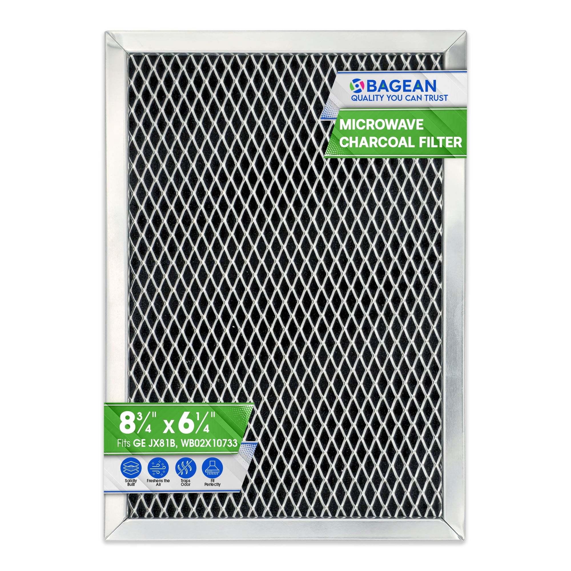 Microwave Charcoal Filter 8.7” x 6.23”- JX81B WB02X10733 GE Microwave ...