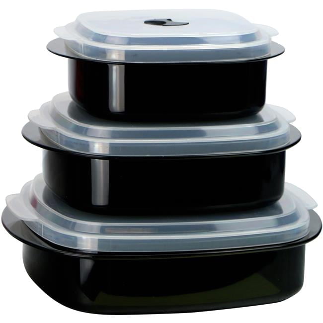 Microwave Cookware Set Black - Walmart.com