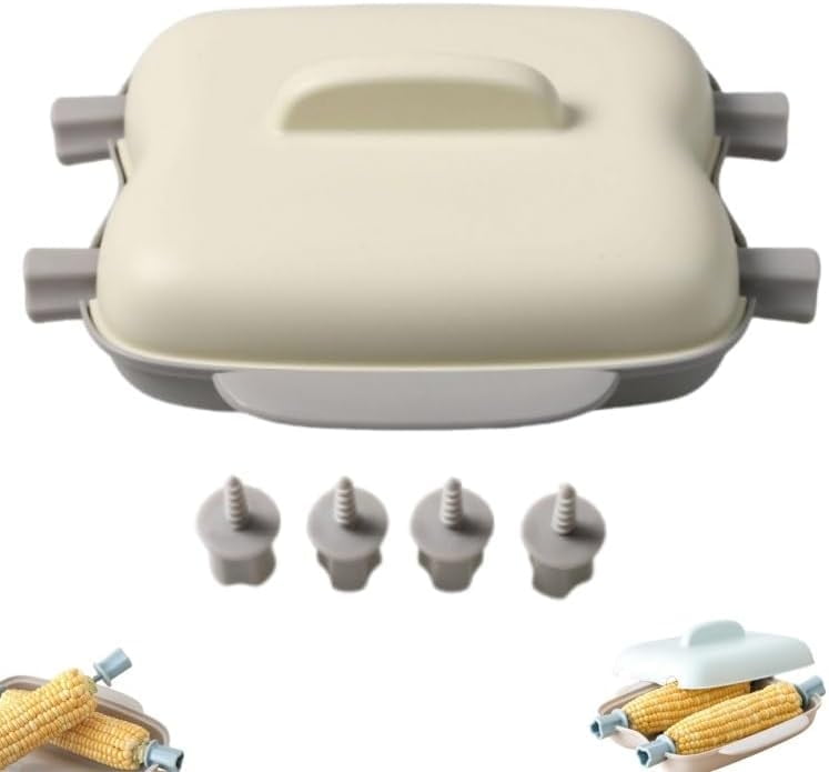 Microwave Corn Steamer, Portable Corn Steamer with Lid and Handle ...