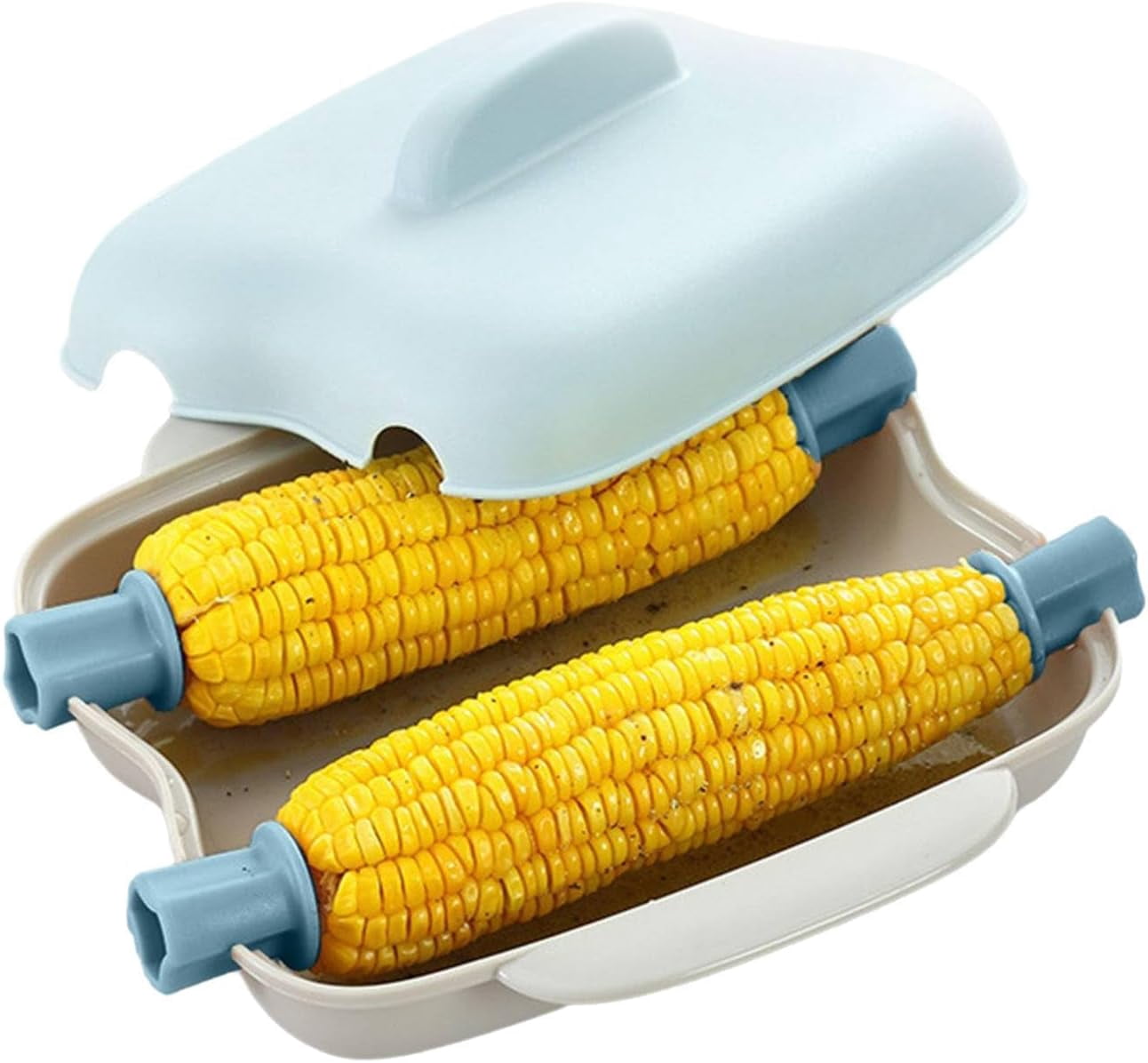 Microwave Corn Steamer with Lid, Microwave Corn Steaming Box Plastic ...