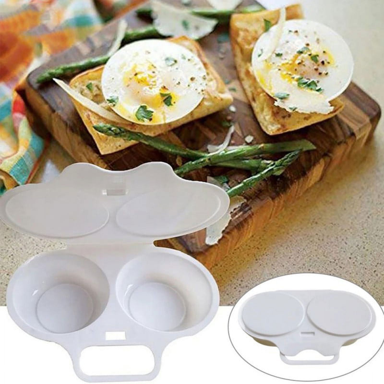 Microwave Egg Maker with 2 Cavity, Kitchen Essentials Food Grade ...