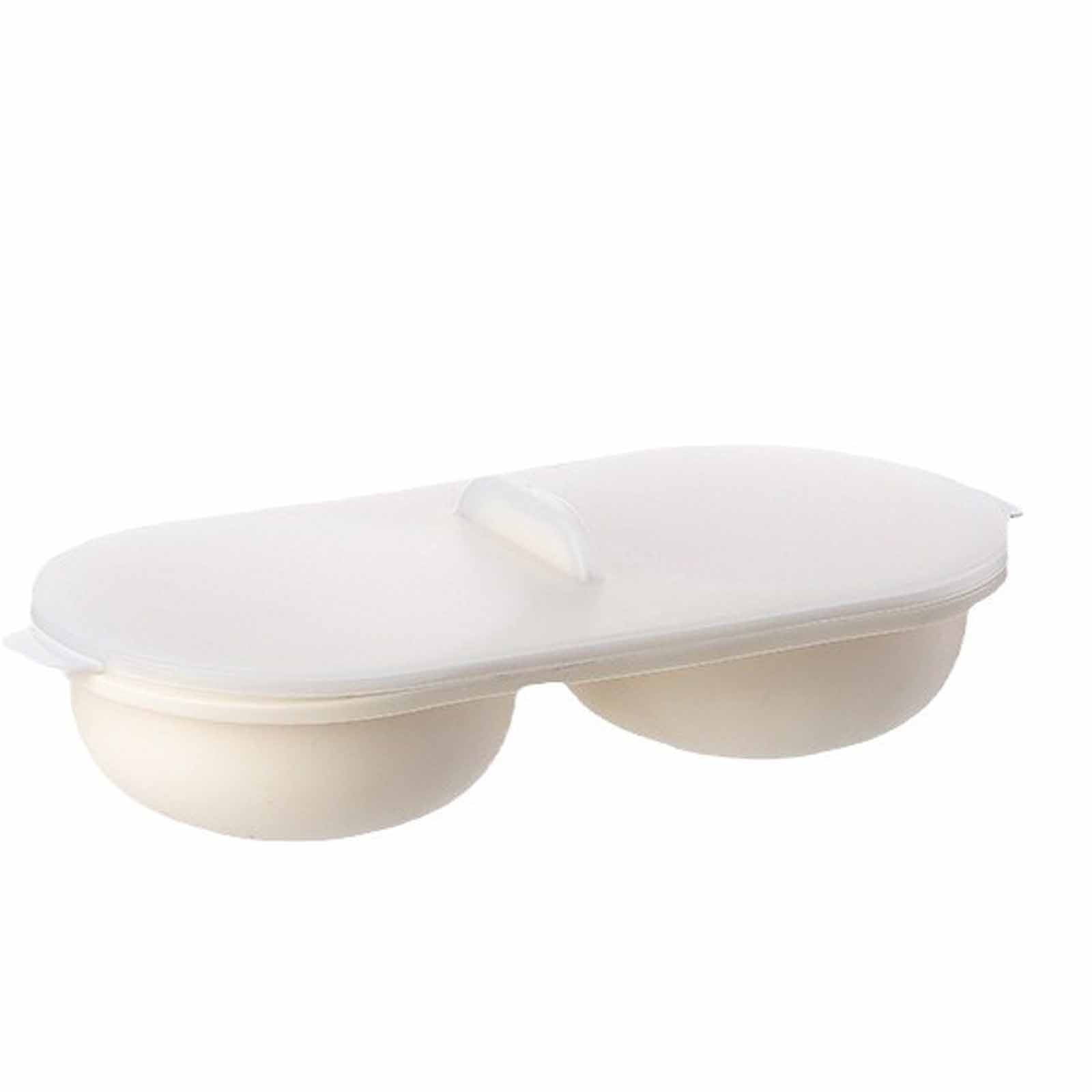Microwave Egg Poacher, Egg Cooker Microwavable 2 Cavity Eggs Poacher ...