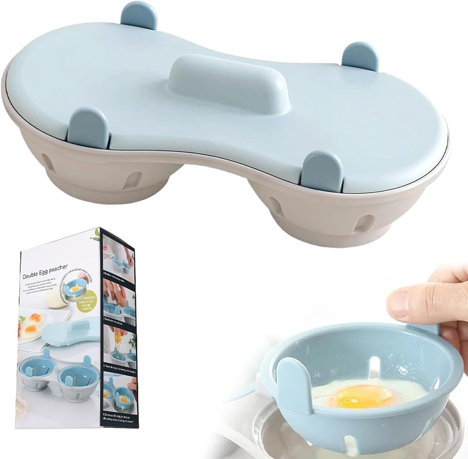 Microwave Egg Steamer - 2025 Upgraded Microwave Egg Cooker, Dishwasher ...