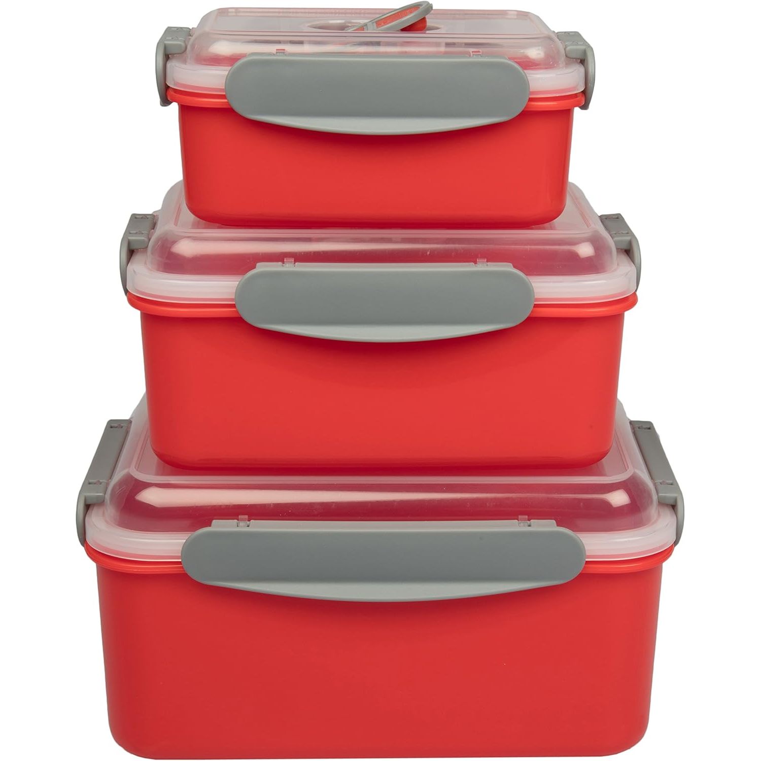 Microwave Food Storage Containers- Set of 3 Nesting Microwave Cookware ...