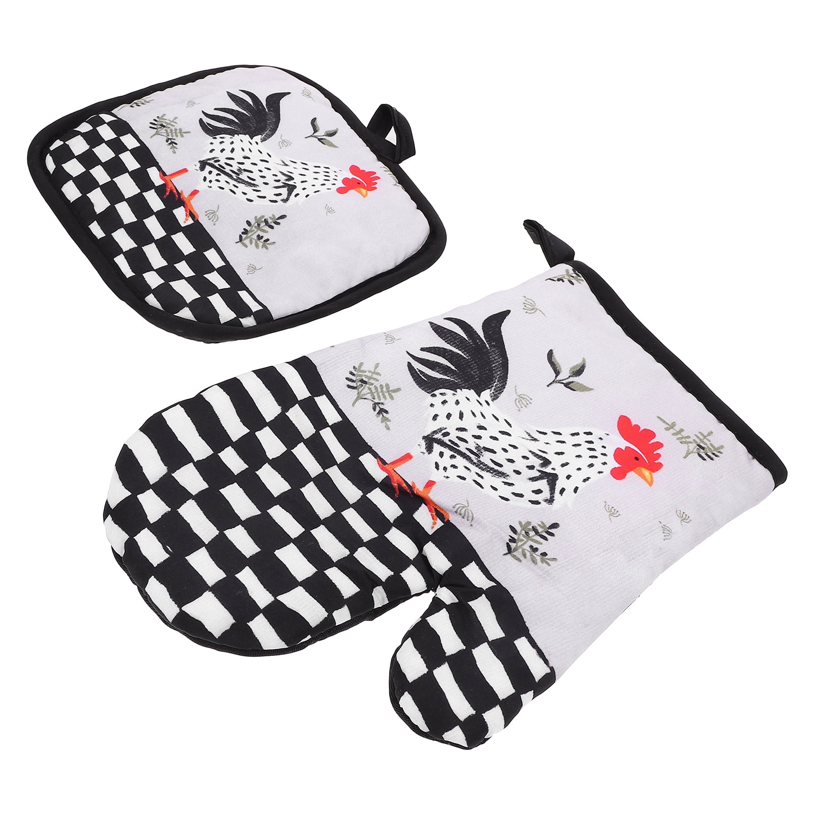 Microwave Glove Mittens for Kitchen Set Oven Gloves Towels Mitts ...