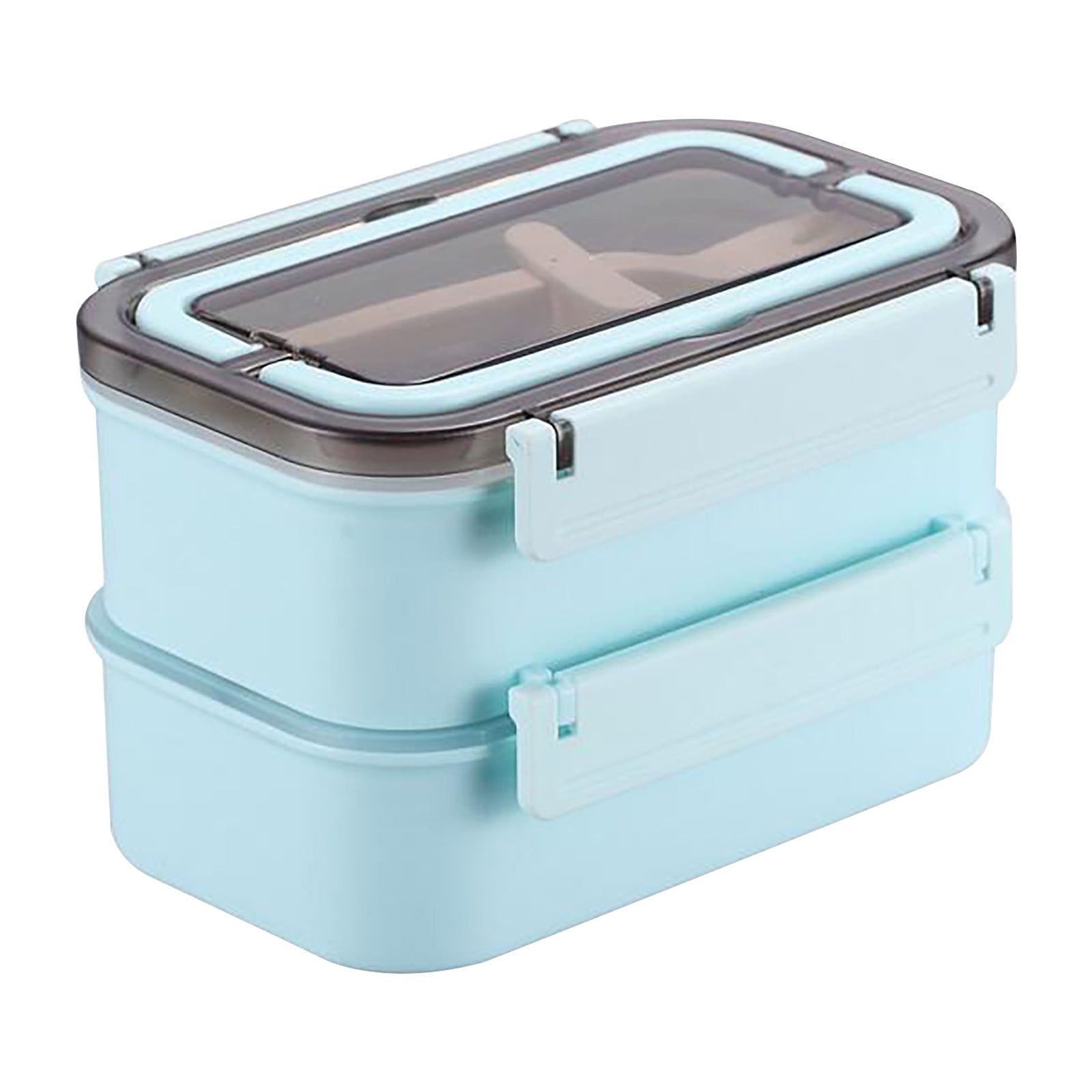 Microwave Lunch Box Japanese Wood Bento Box 2 Layer Container Storage ...