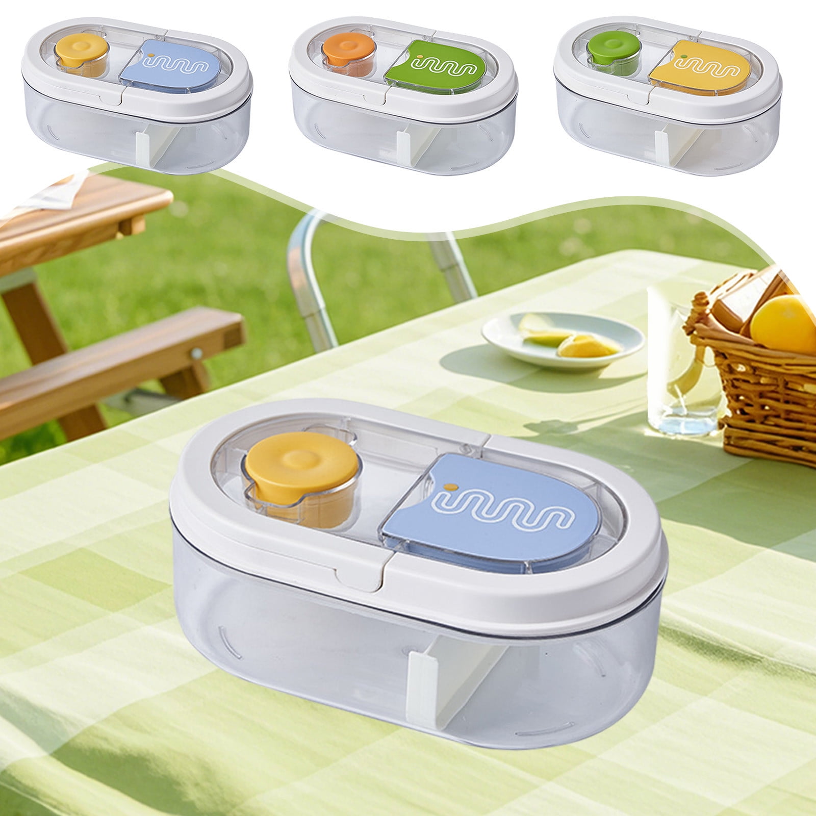 Microwave Lunch Box | Leakproof Bento Box with Dividers | Salad Fruit ...