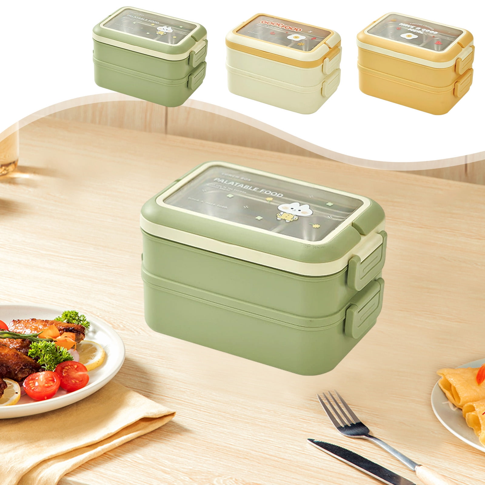 Microwave Lunch Box | Sealed Bento Container with Divider | Fruit Salad ...