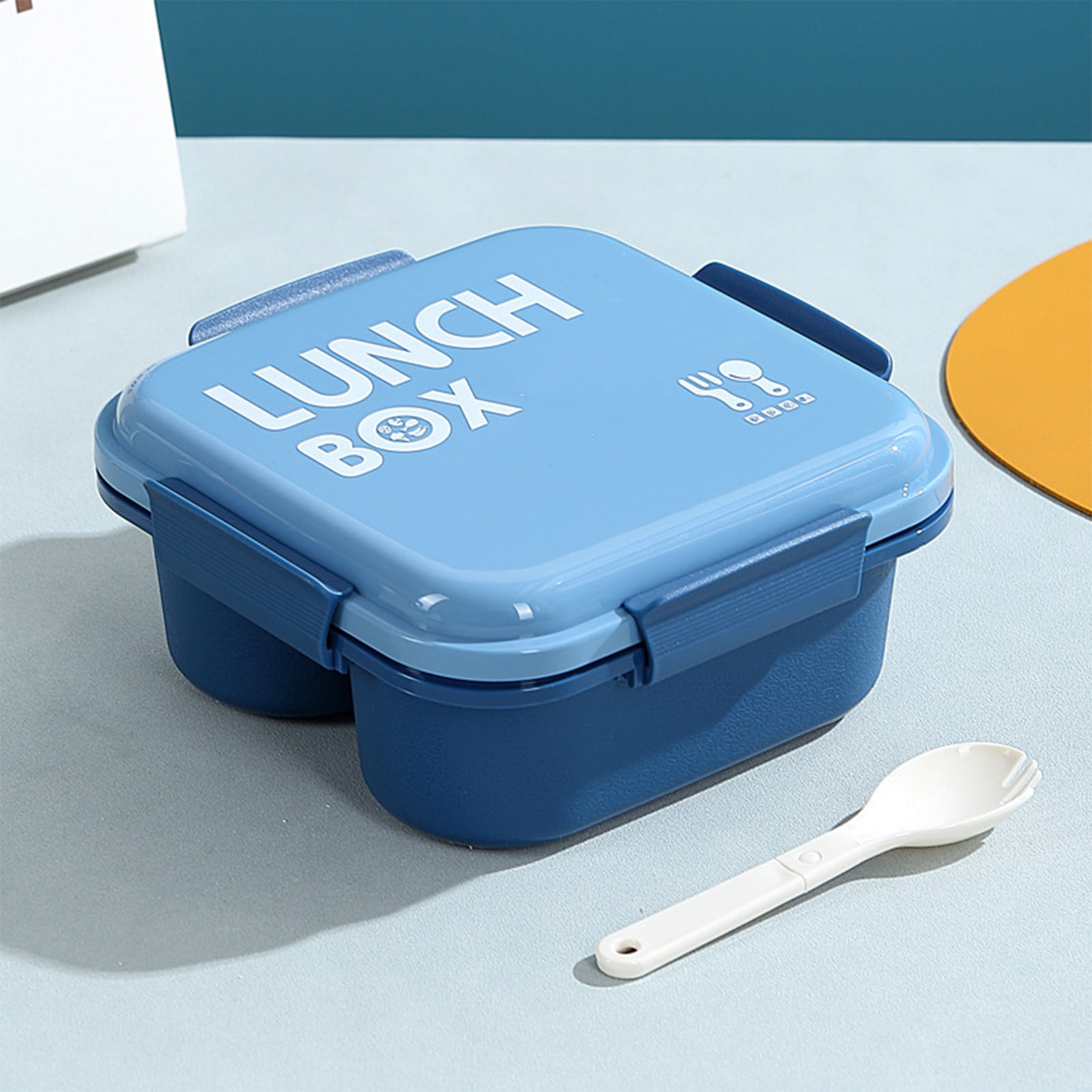 Microwave Lunch Box with Dividers, BPA-Free Plastic Food Storage ...