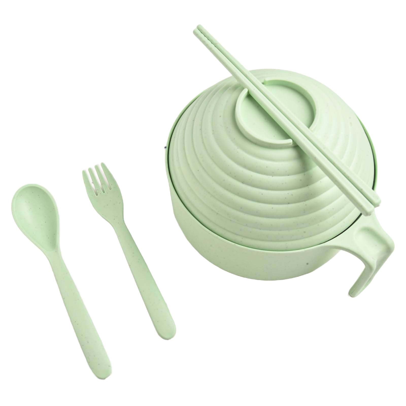 Microwave Noodle Bowl W/ Spoon Chopsticks Fork Quick Ramen Cooker Ramen ...