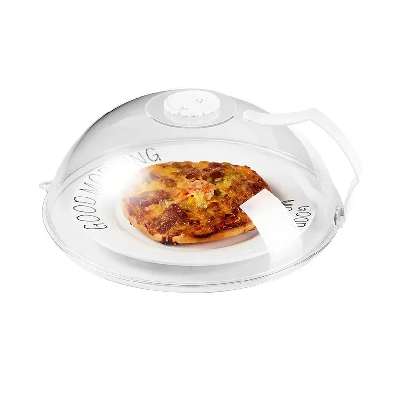 Microwave Oven Anti-Sputtering Cover with Handle Transparent Food Cover ...