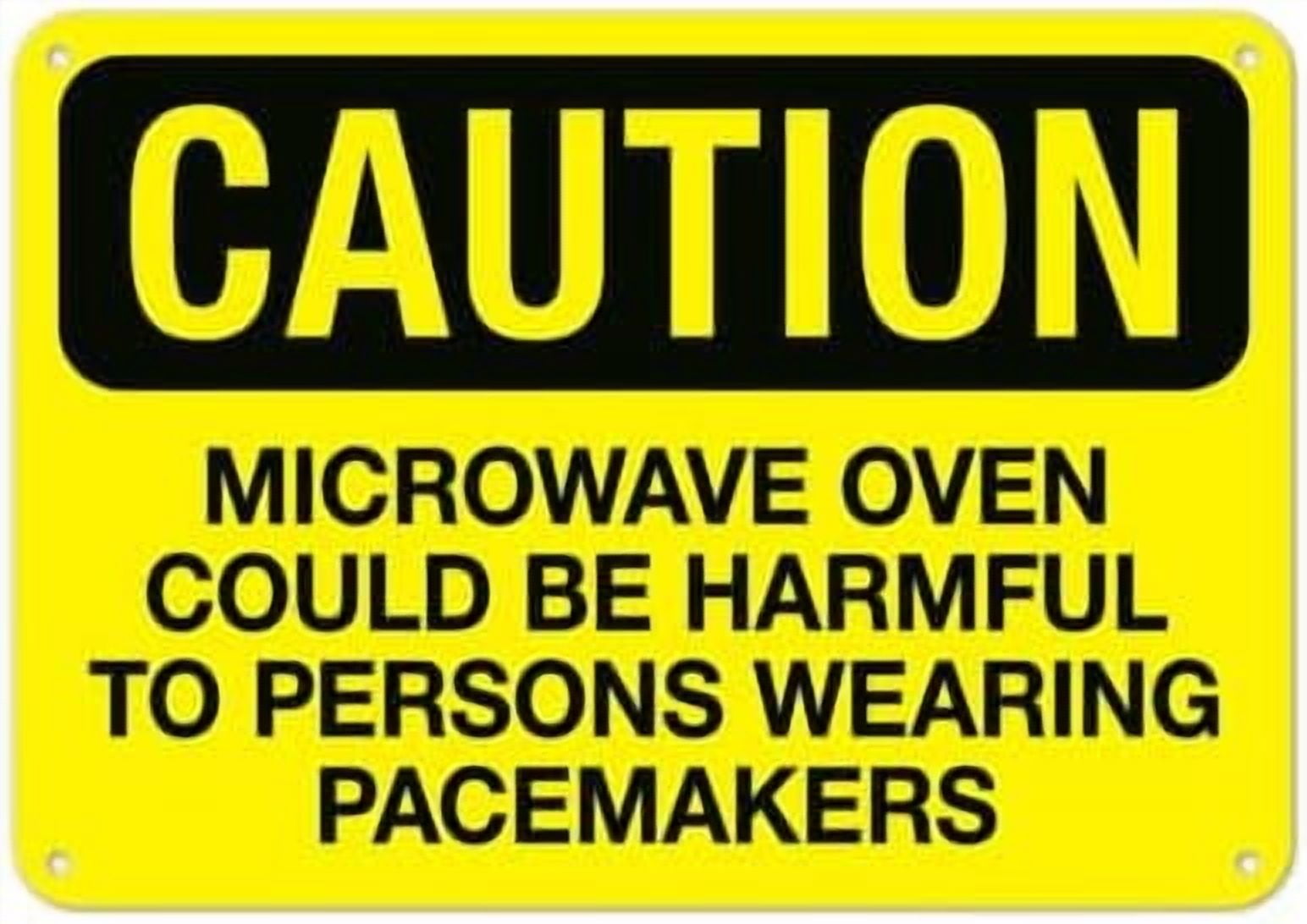 Microwave Oven Could Be Harmful To Persons Wearing Pacemakers Signs ...