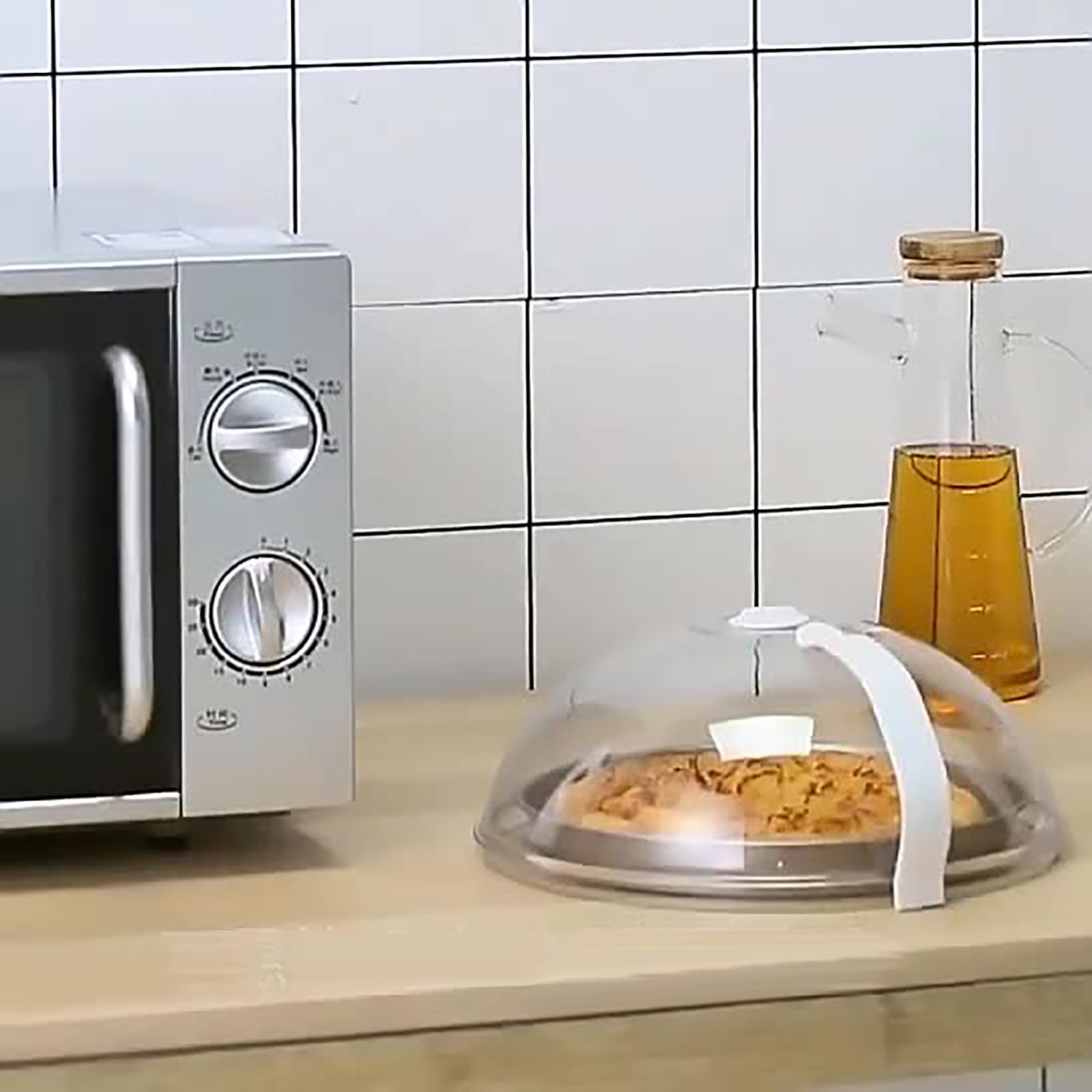 Microwave Oven Splatter Guard Cover - Universal Fit, Grease-Proof Lid ...