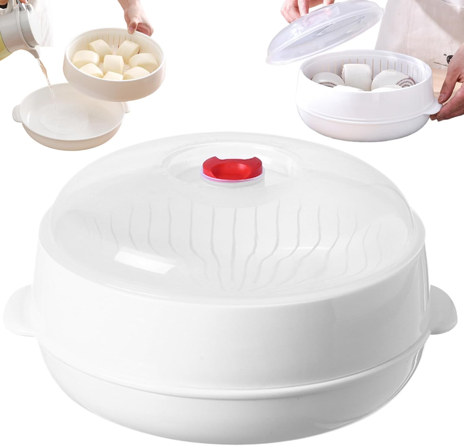 Microwave Oven Steamer Bun Steamer Vegetables Steamer Microwave Food ...