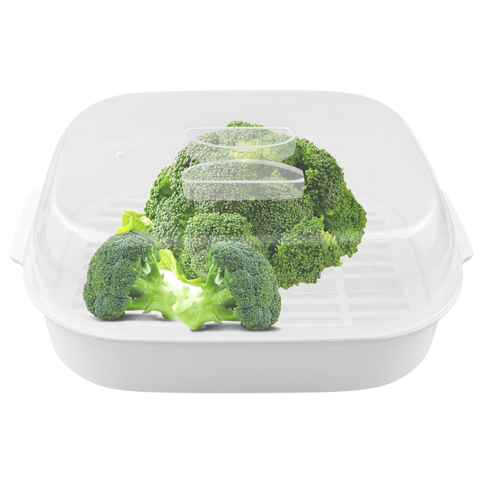 Microwave Oven Steamer Cook Container with Lid Plastic for Steamed ...