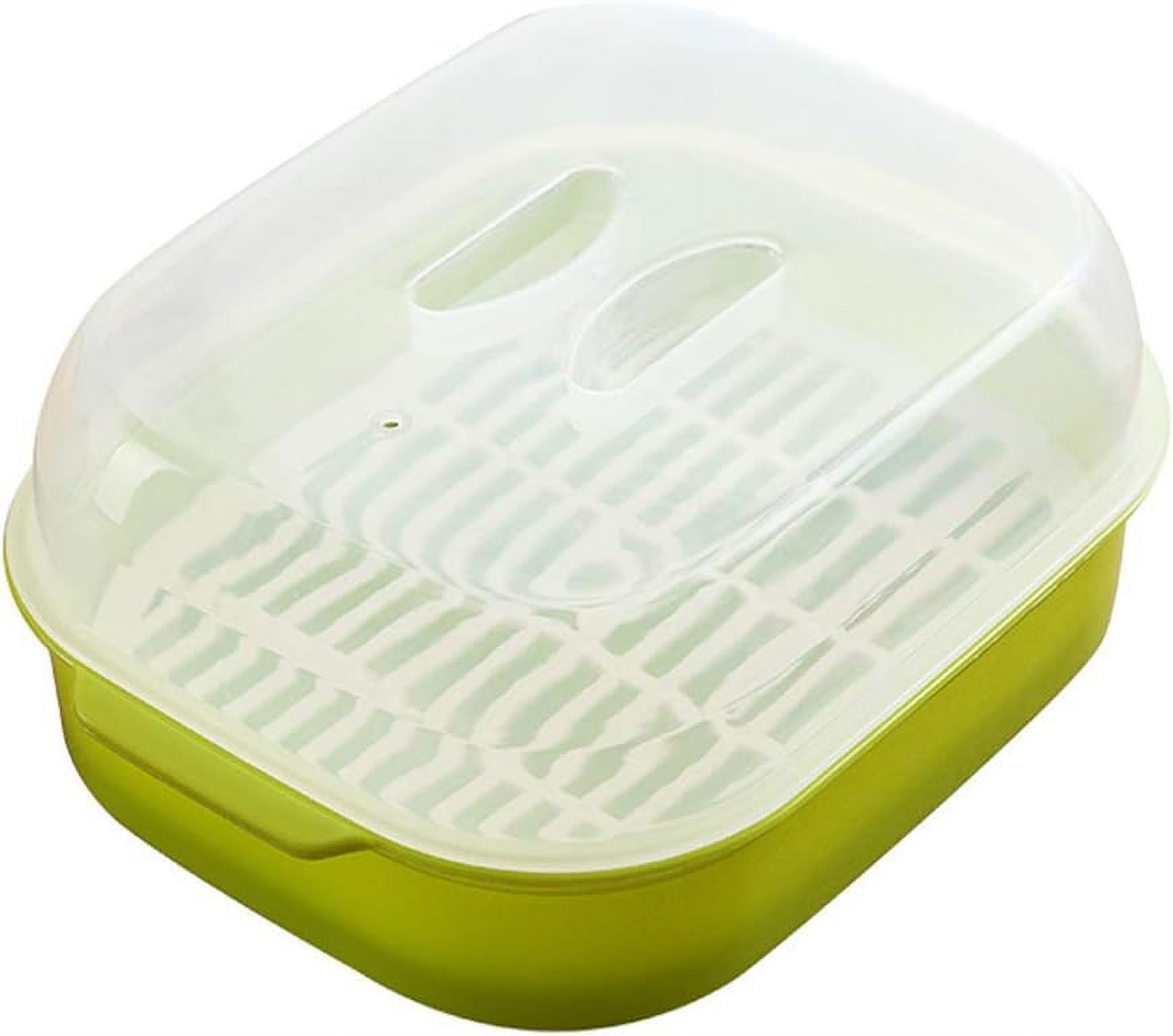 Microwave Oven Steamer Cook Container with Lid Plastic for Steamed ...