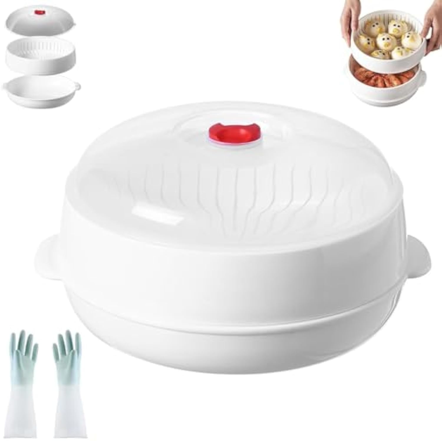 Microwave Oven Steamer, Single/Double/Triple Layer Microwave Oven ...