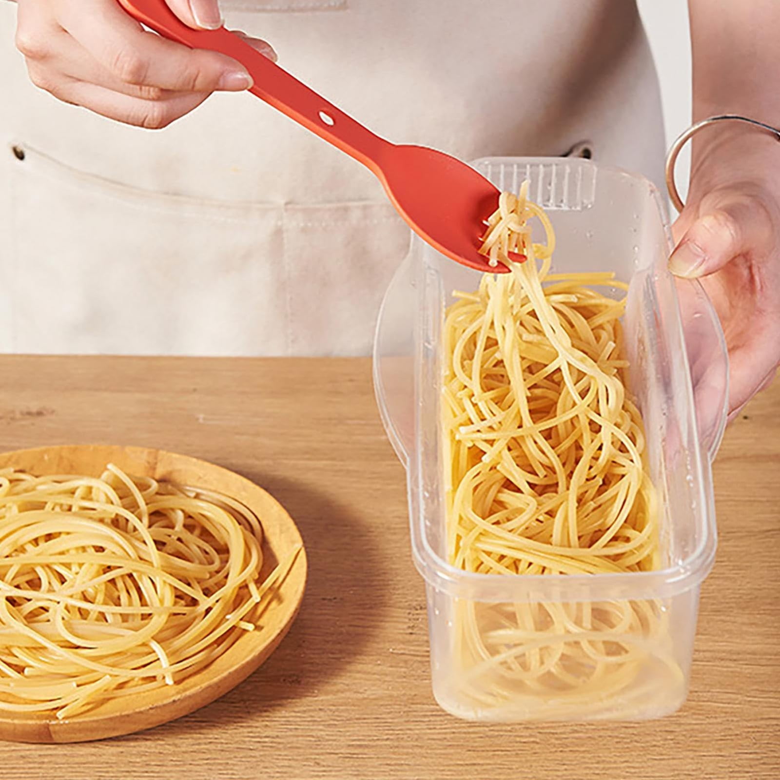 Microwave Pasta Cooker with Lid & Built-in Strainer, No Mess/No Waiting ...