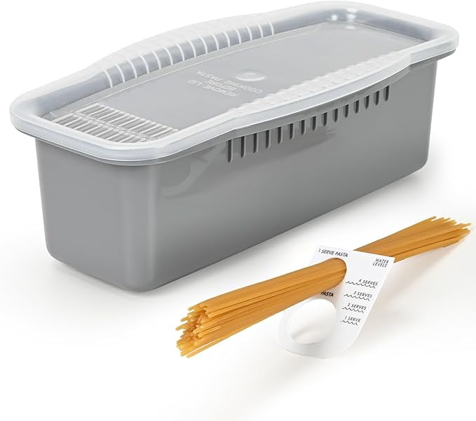 Microwave Pasta Cooker with Strainer Lid- Quick and Easy Cooks 4 ...