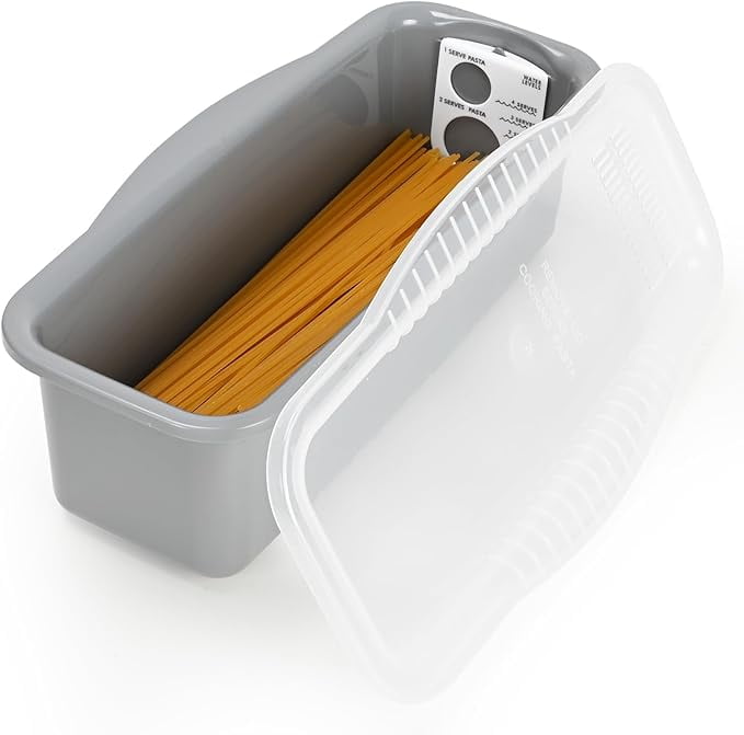 Microwave Pasta Cooker with Strainer Lid- Quick and Easy Cooks 4 ...
