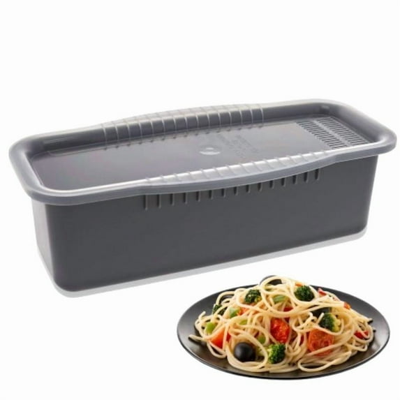 Microwave Pasta Cooker with Built In Strainer Lid and Measuring Tool ...