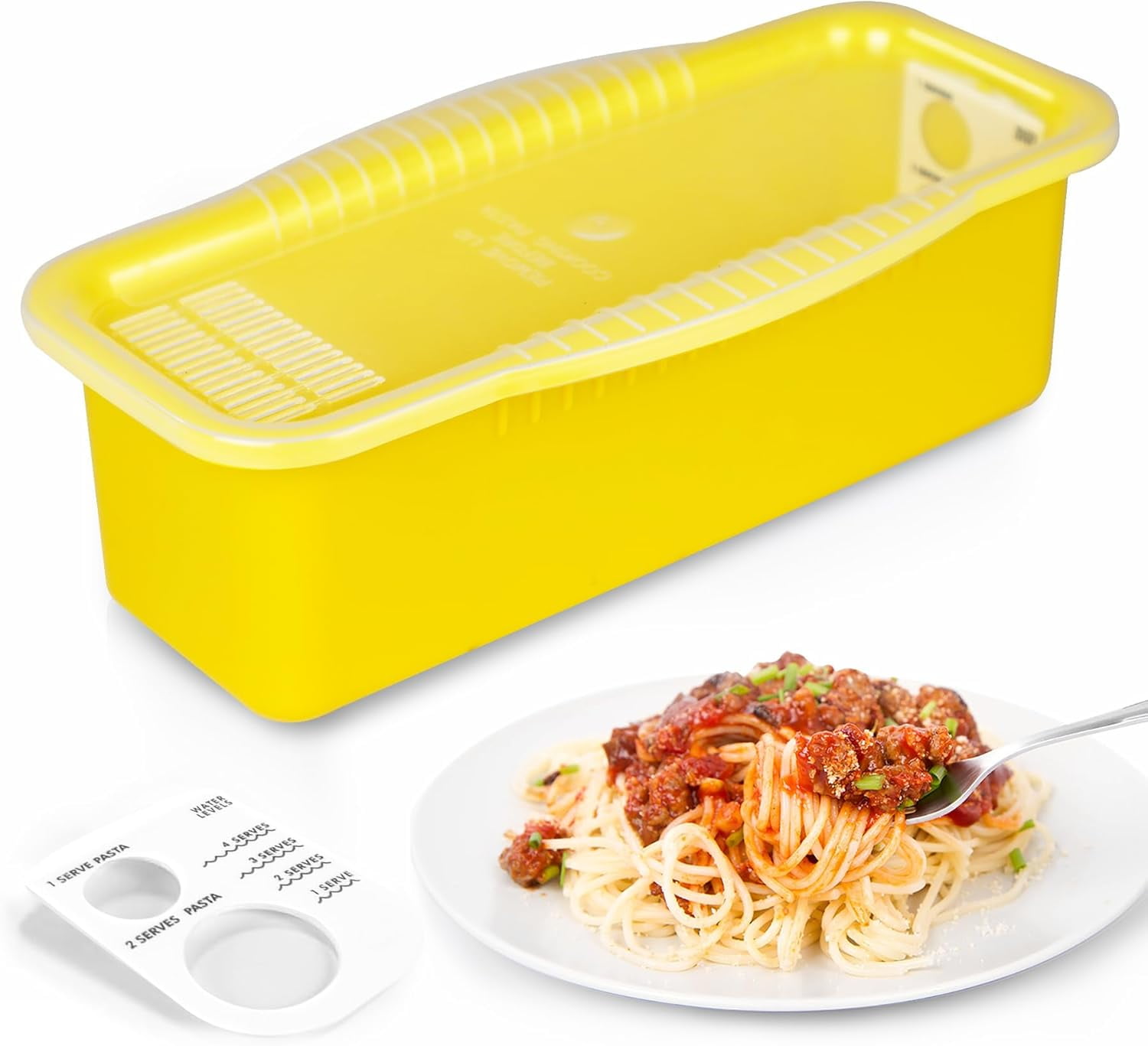 Microwave Pasta Spaghetti Cooker Pot with Strainer Lid,Pasta Cooker in ...