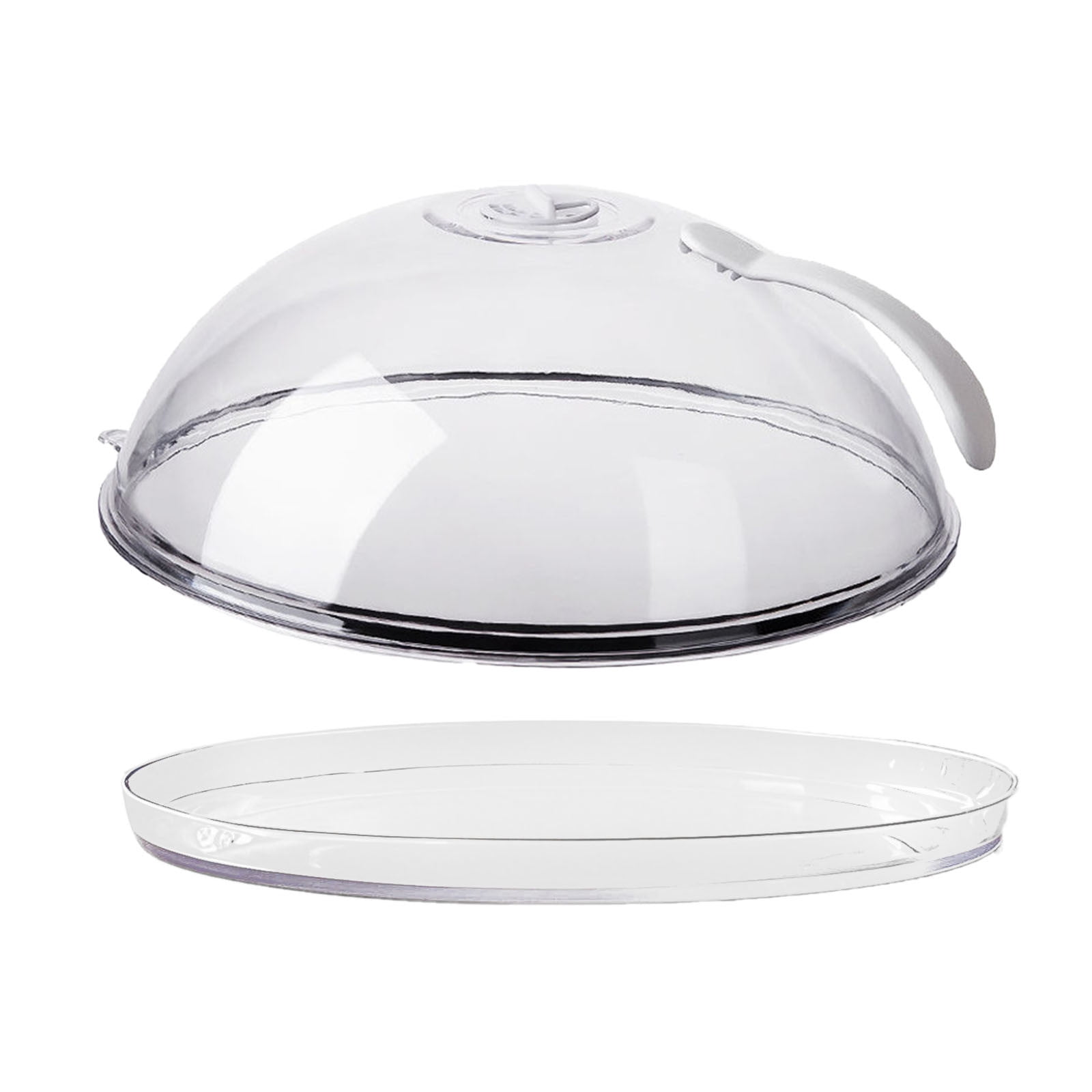 Microwave Plate Cover with Base - Clear Microwave Food Cover with Steam ...