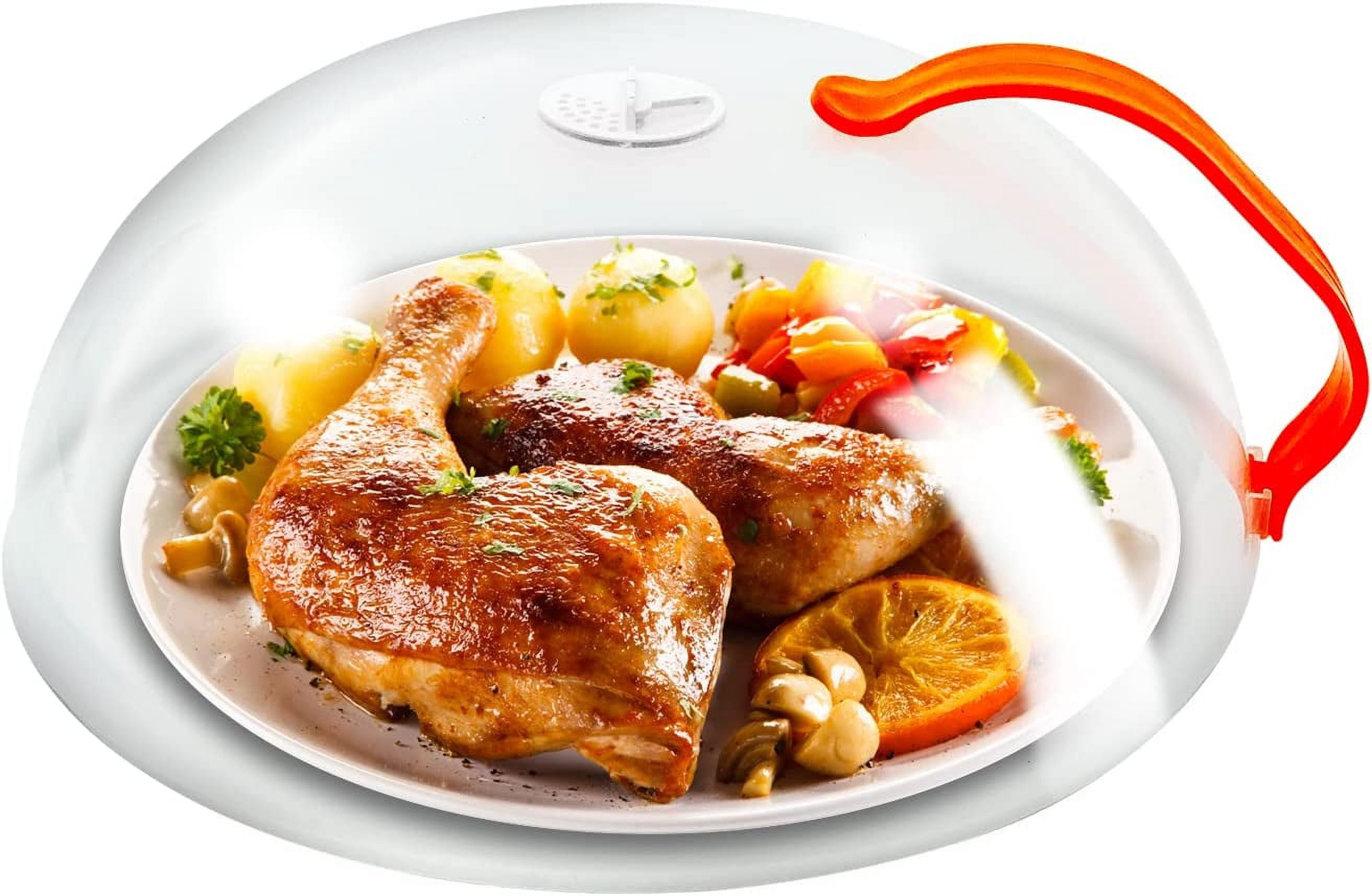 Microwave Plate Cover with easy-grip Lid, Handle, Adjustable Steam vent ...