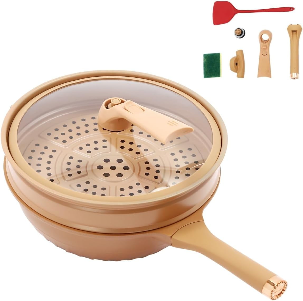 Microwave Pressure Cooker Multifunctional Pottery Clay Non-Stick Micro ...
